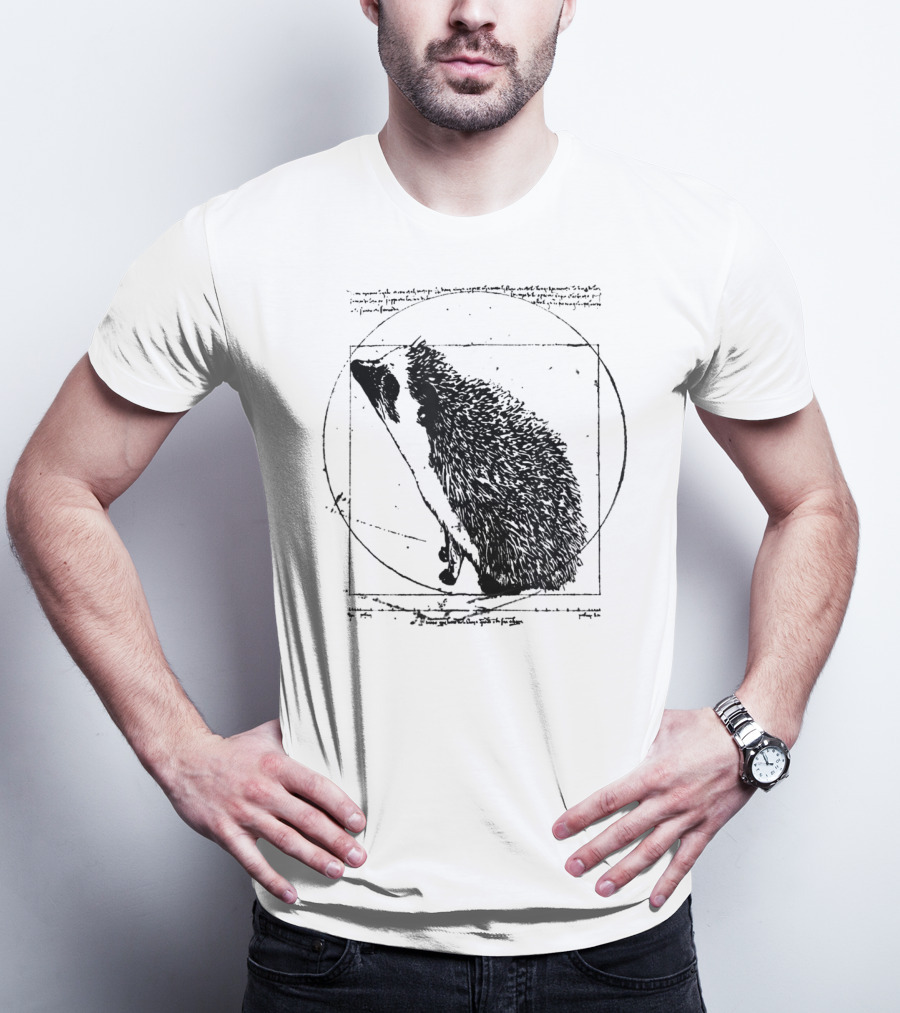 Vitruvian Hedgehog Vintage T-Shirt
