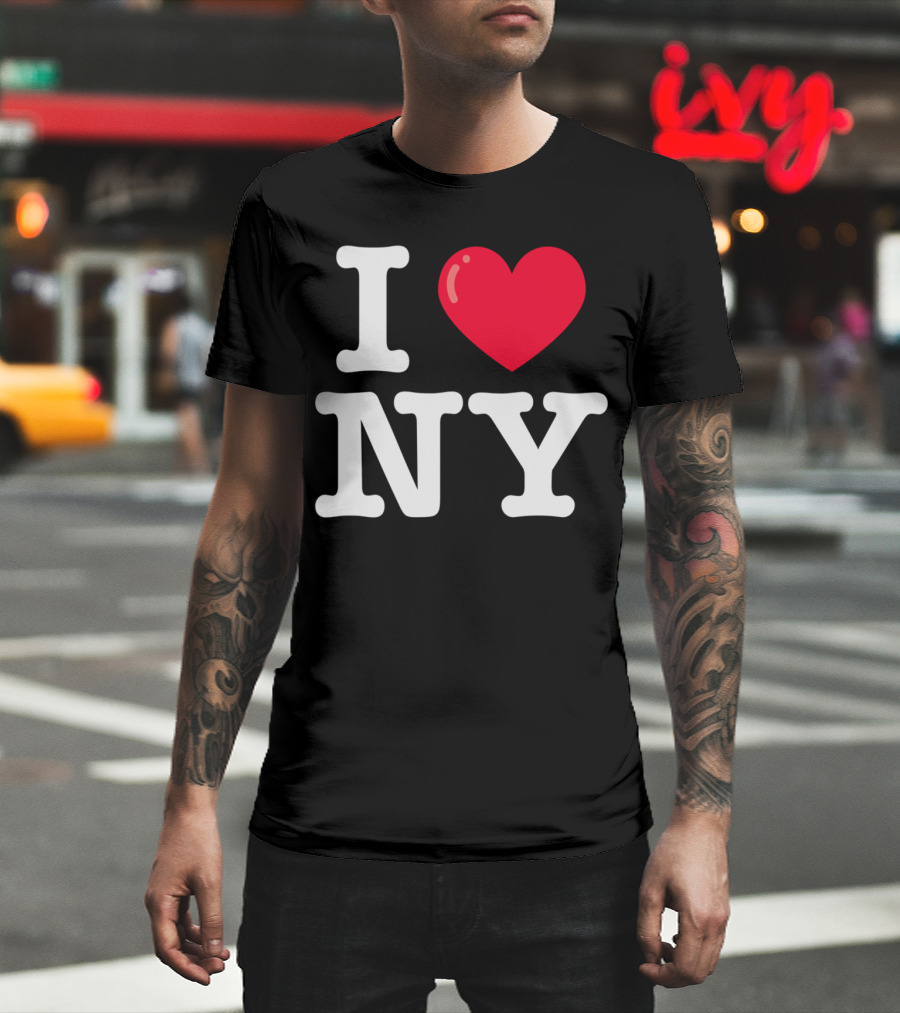 I Heart NY Classic Typewriter Font T-Shirt