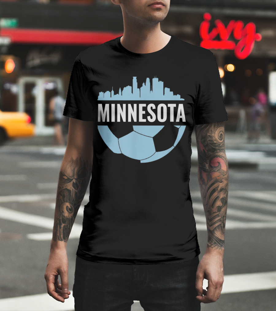 Minnesota Soccer Pride Futbol Skyline T-Shirt