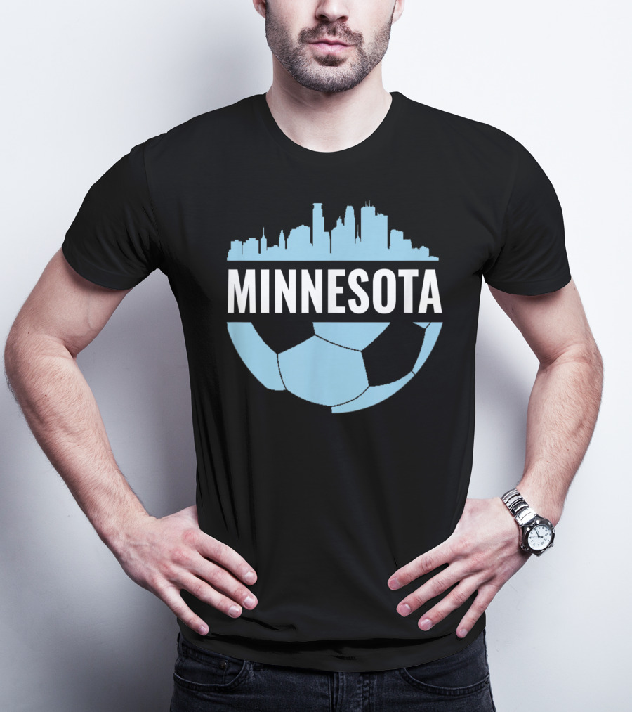 Minnesota Soccer Pride Futbol Skyline T-Shirt