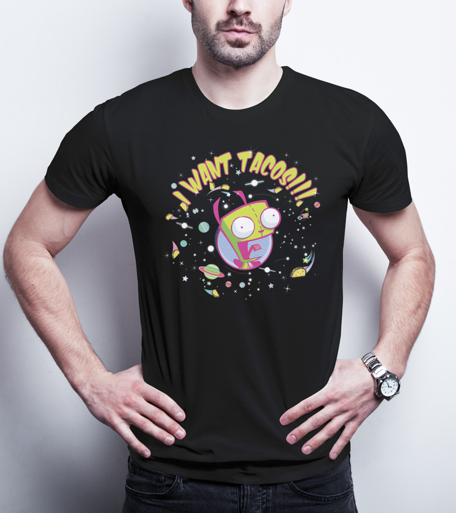 Invader Zim Gir I Want Tacos Cosmic Adventure Nickelodeon T-Shirt