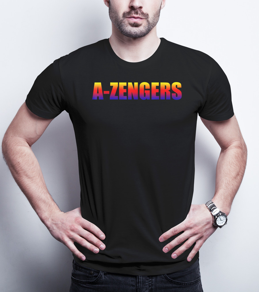 A-Zengers Marvel Parody Avengers Text T-Shirt