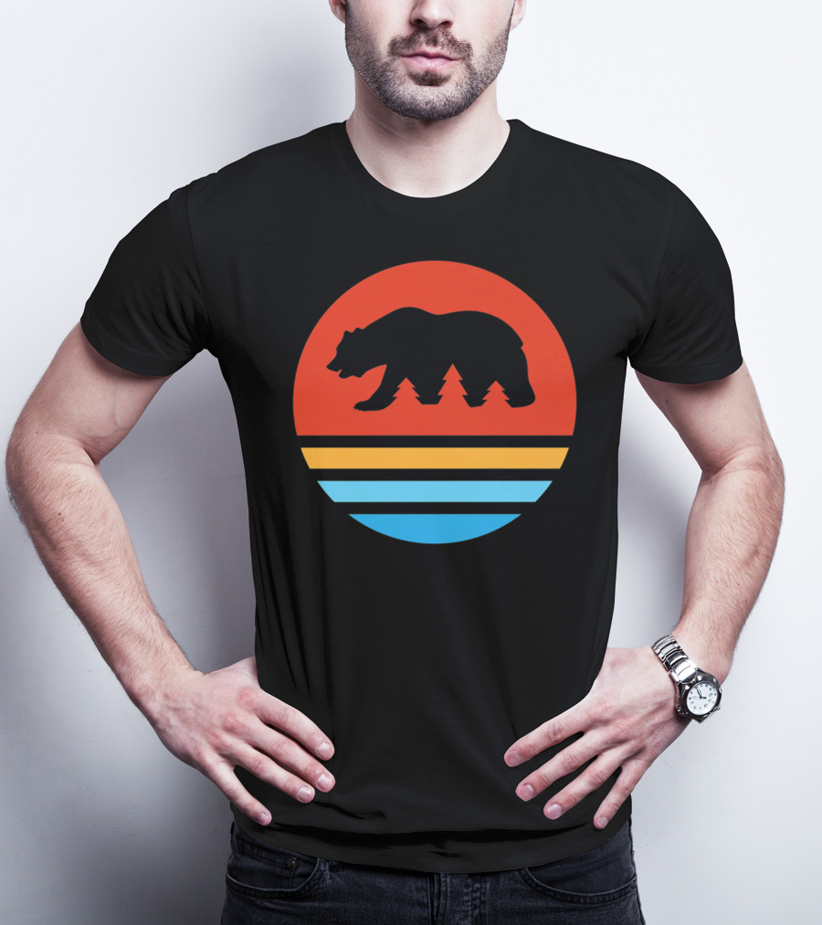 California Bear Sunset Stripes T-Shirt