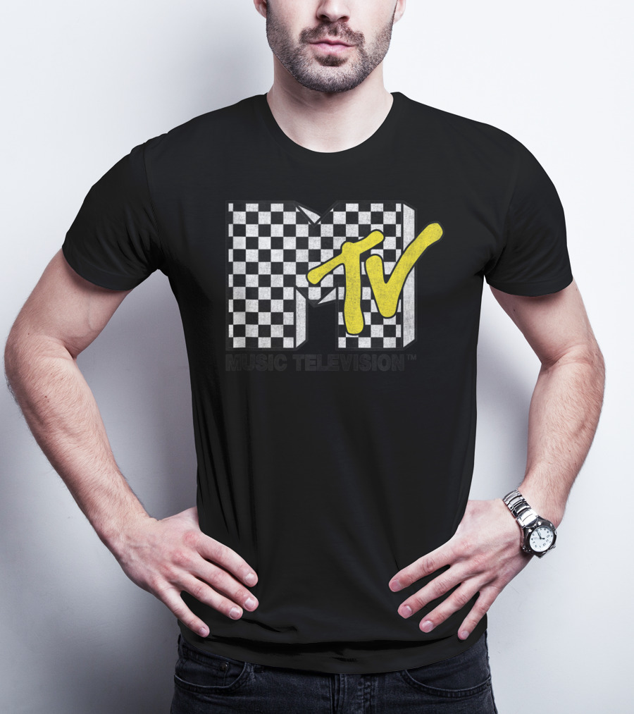 Checkered MTV Music Television Checkerboard T-Shirt