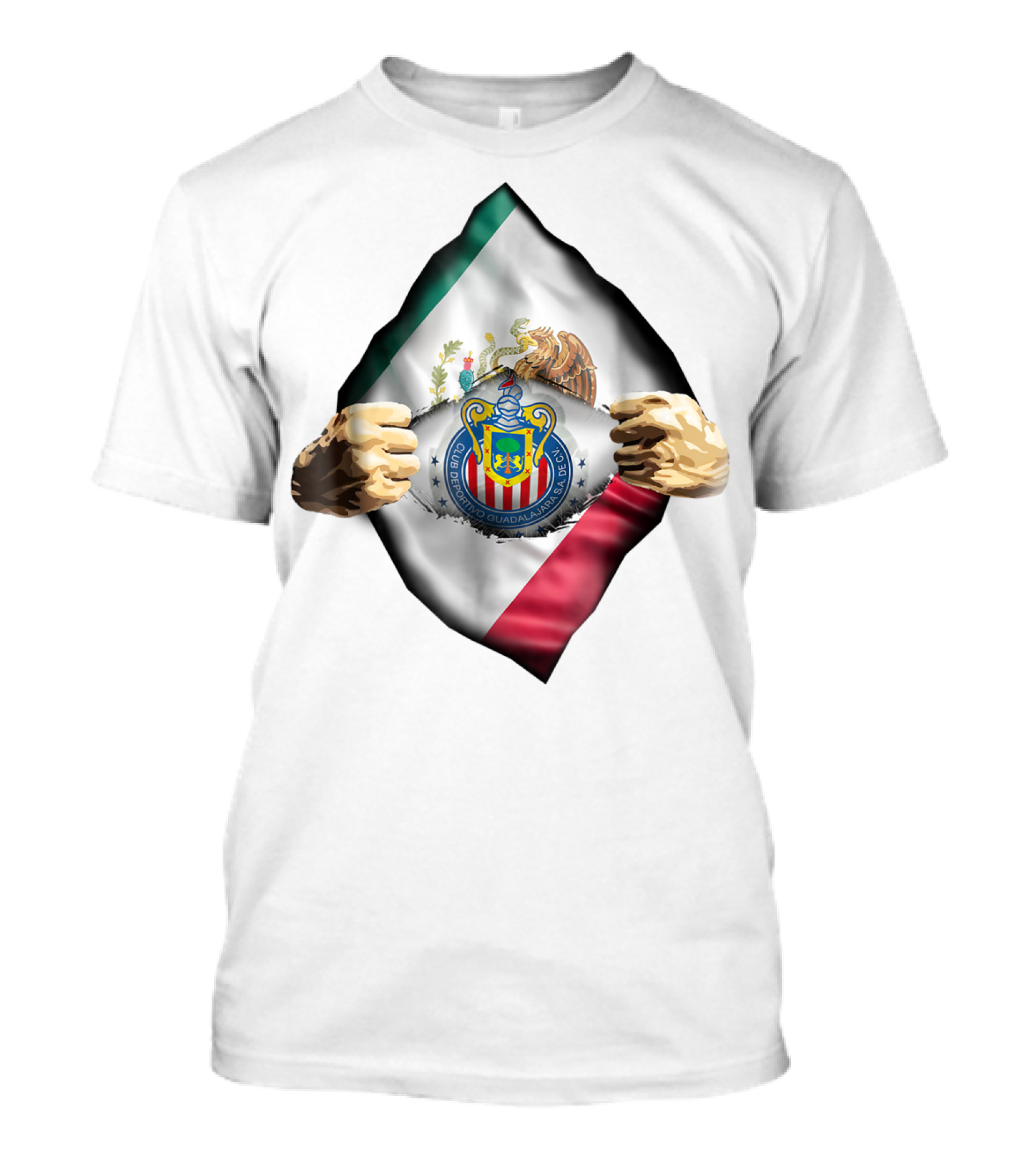Chivas Guadalajara Heartbeat Love Mexican Flag Funny Fan T-Shirt