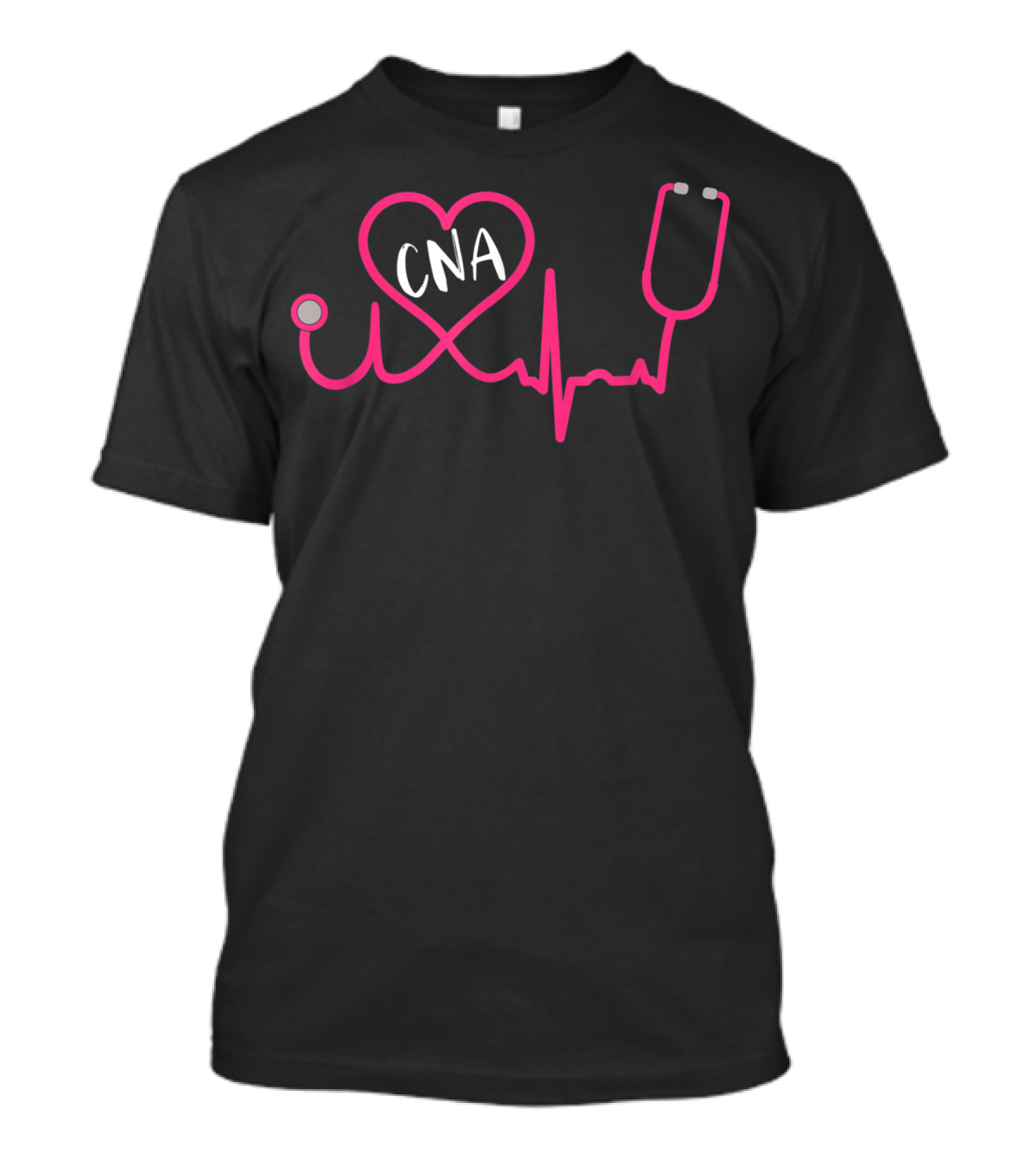 CNA Heartbeat Stethoscope Nursing Assistant EKG T-Shirt