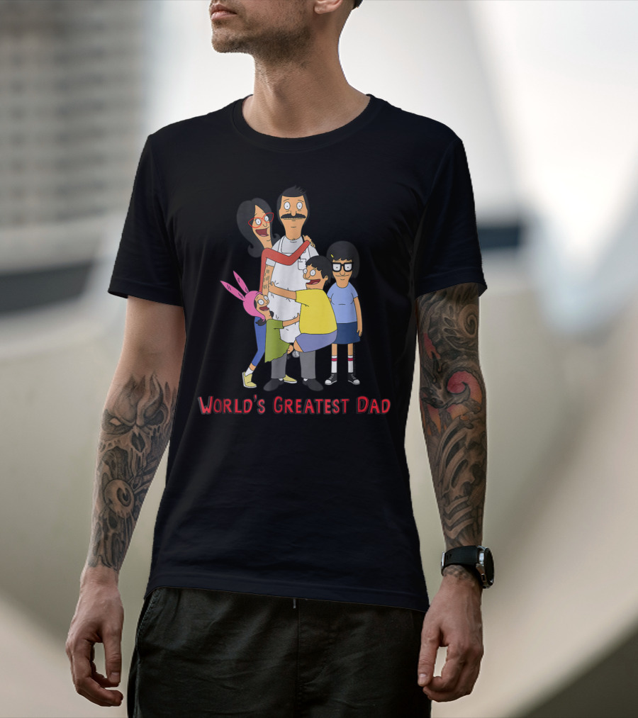 Bob's Burgers World's Greatest Dad Family Hug T-Shirt