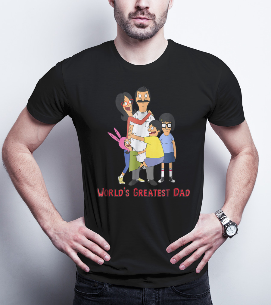 Bob's Burgers World's Greatest Dad Family Hug T-Shirt