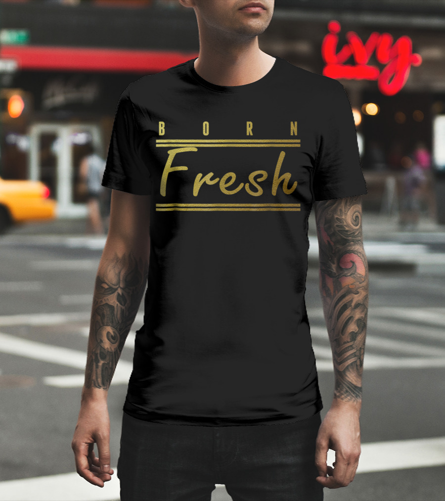 Born Fresh Gold Sneaker Heads Basketball T-Shirt
