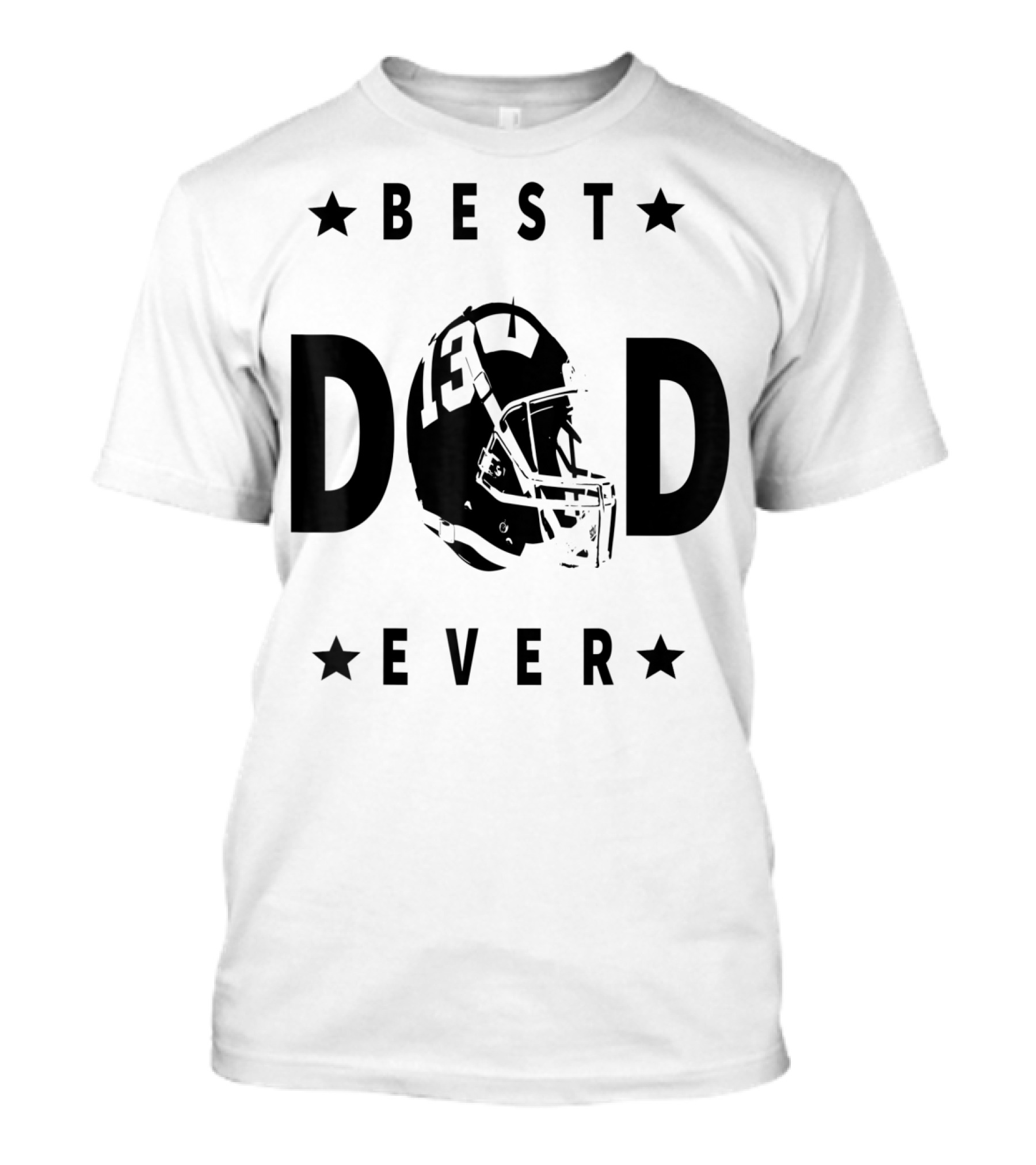 Best Dad Ever Football Helmet Dallas Cowboys Fan T-Shirt