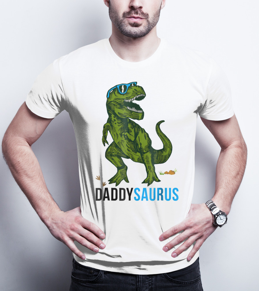 Daddysaurus Rex Dinosaur Dad Fathers Day Fun T-Shirt