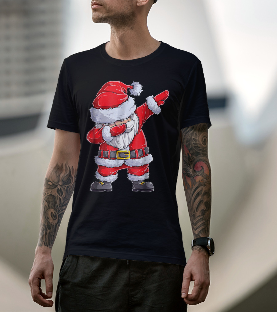 Dabbing Santa Christmas Boys Holiday Dance T-Shirt