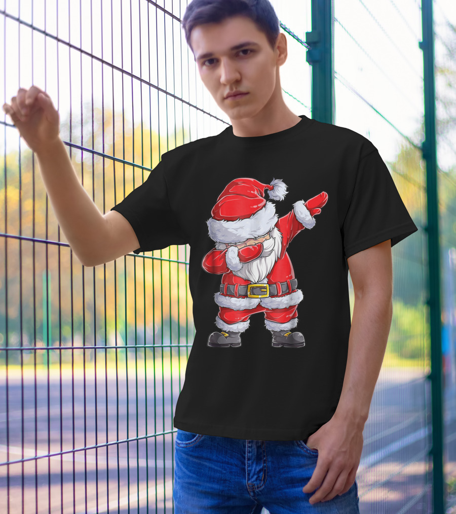 Dabbing Santa Christmas Boys Holiday Dance T-Shirt