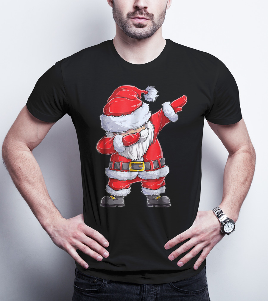 Dabbing Santa Christmas Boys Holiday Dance T-Shirt