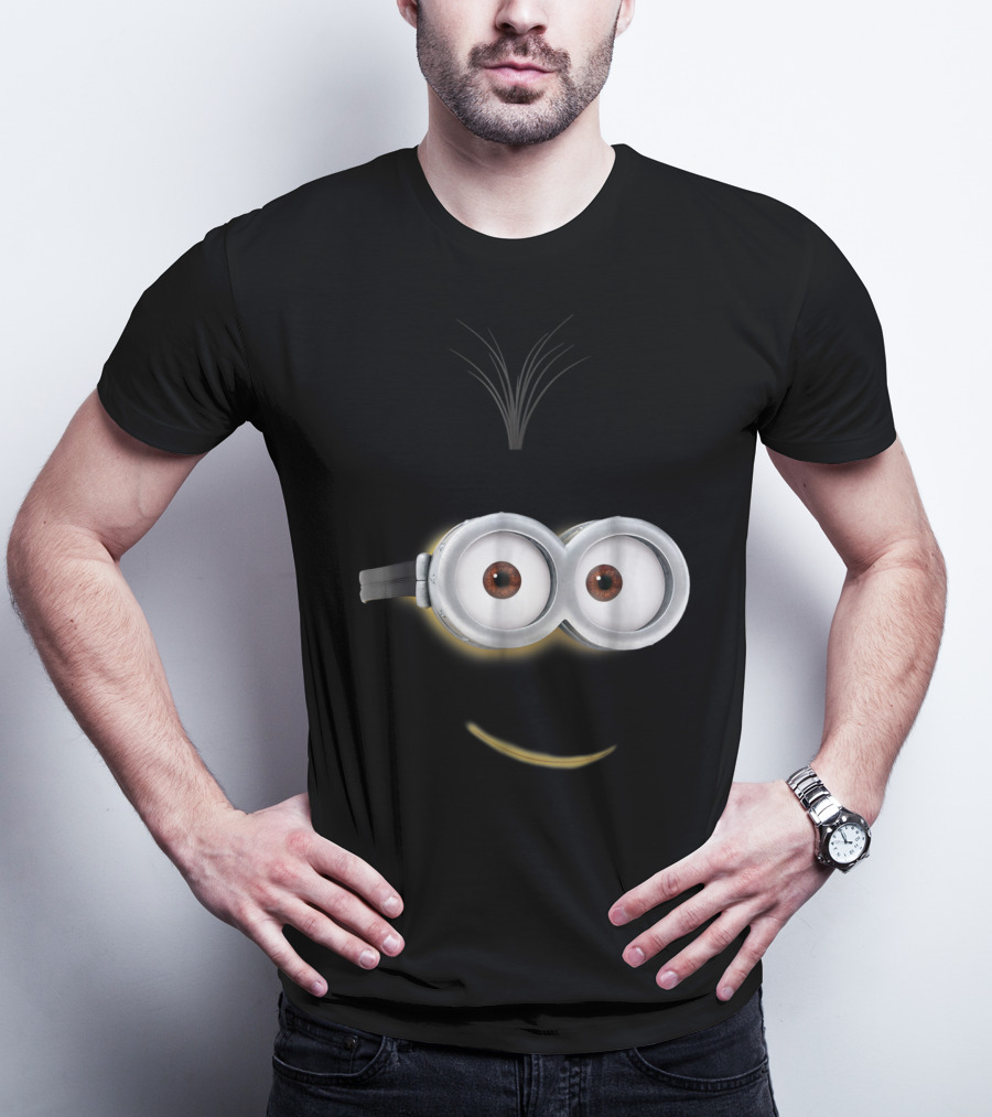 Despicable Me Minions Kevin Face Smile Eyes Goggles Hair T-Shirt