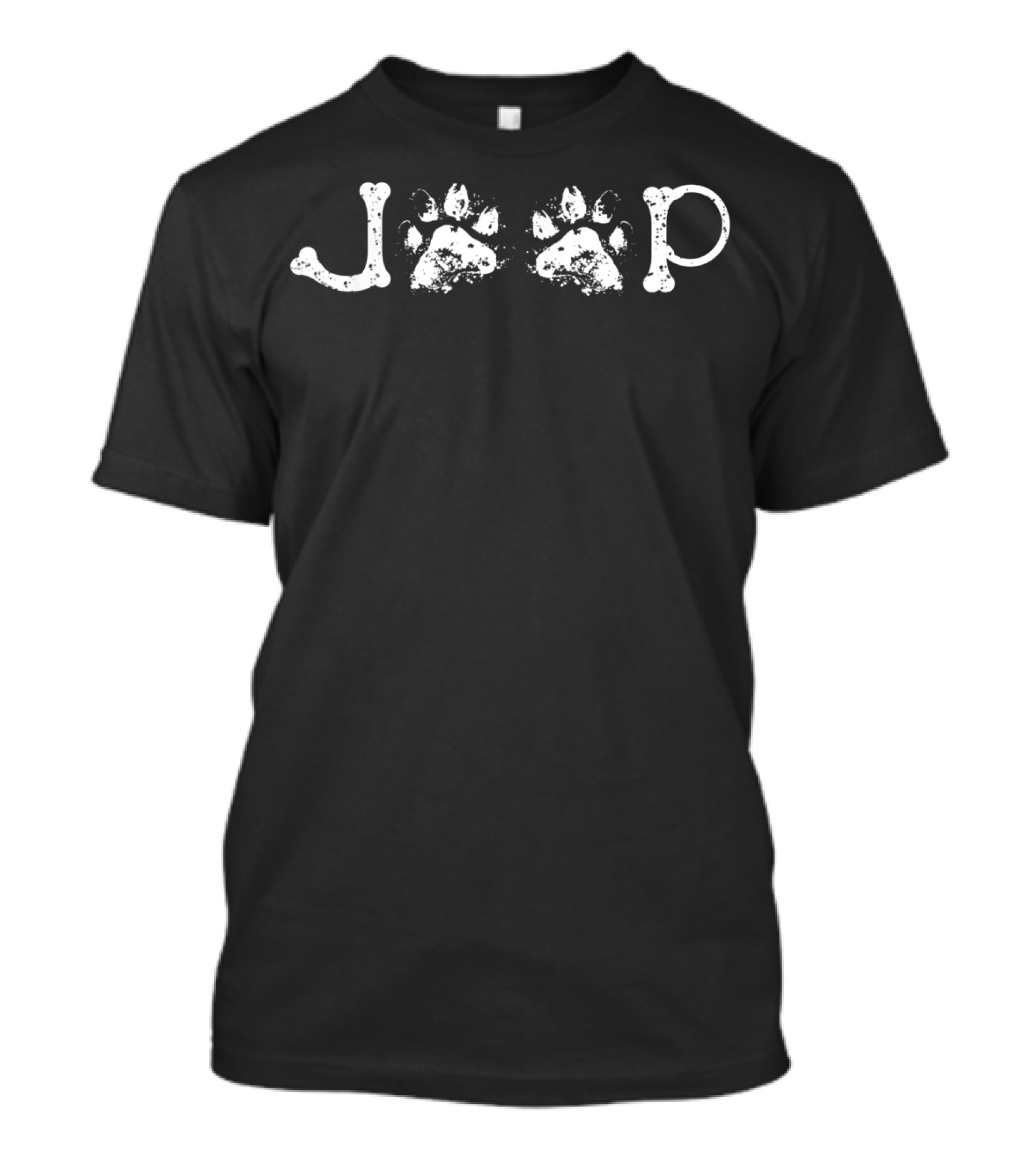 Distressed Jeep Paw Prints Dog Momdad T-Shirt