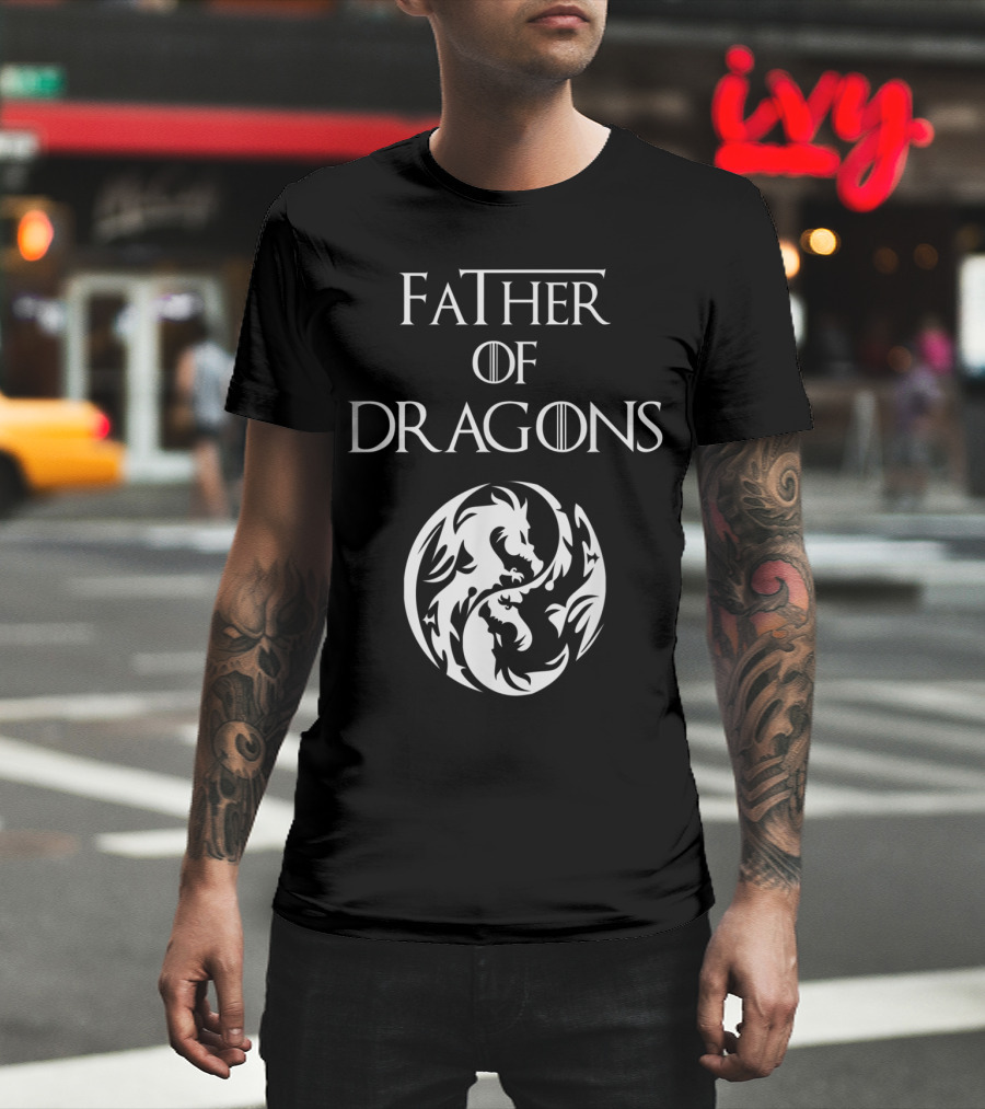 Father Of Dragons Yin Yang T-Shirt