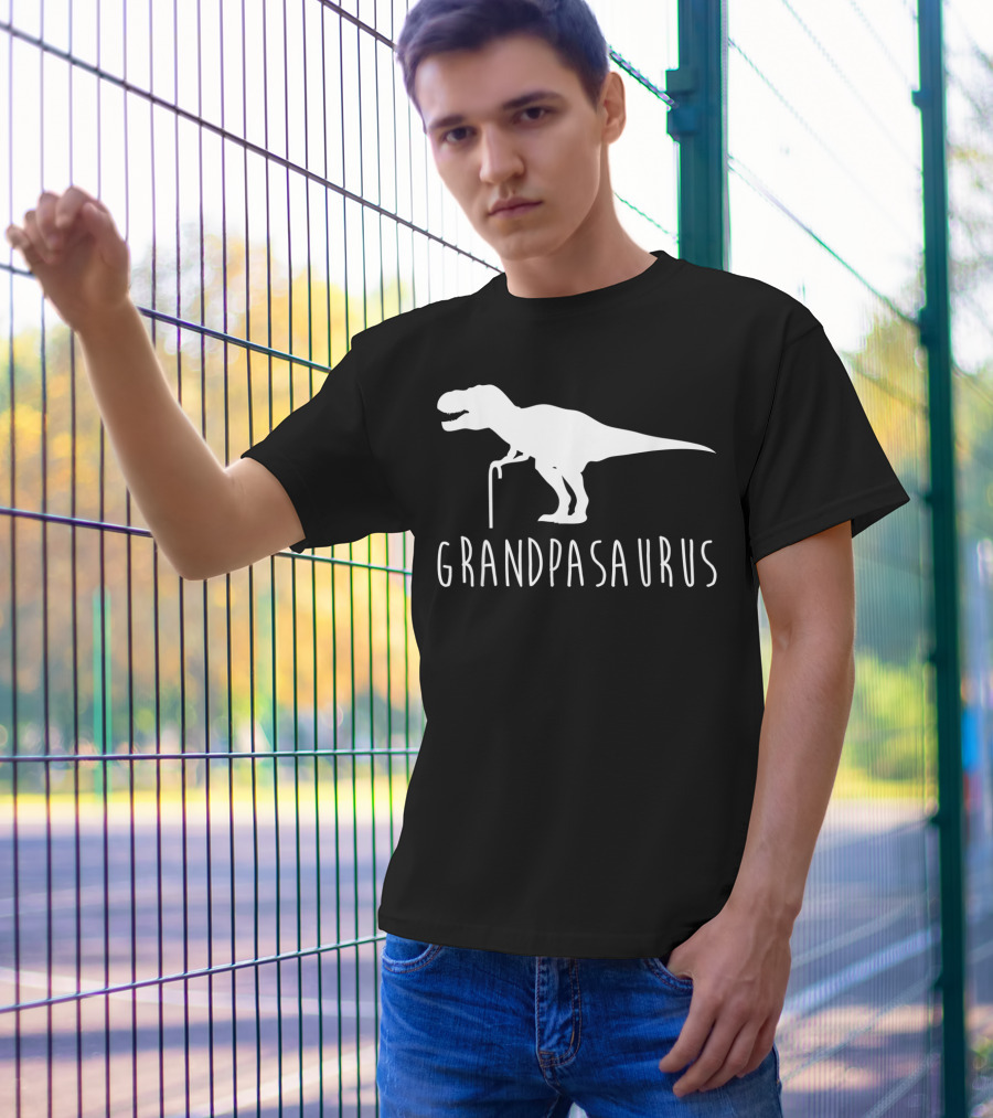 Grandpasaurus Lightweight Custom Ed Dinosaur Cane T-Shirt