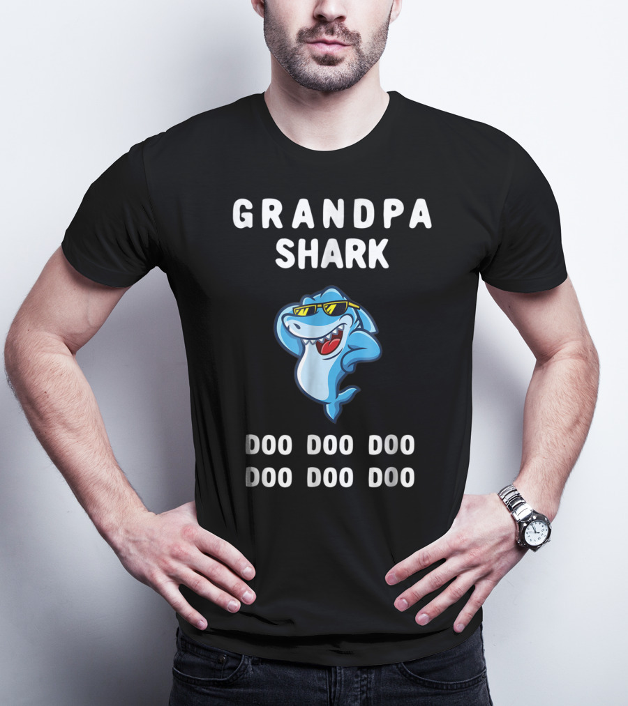 Grandpa Shark Doo Doo Doo Sunglasses Fun Grandpa Shark Doo Doo Doo T-Shirt