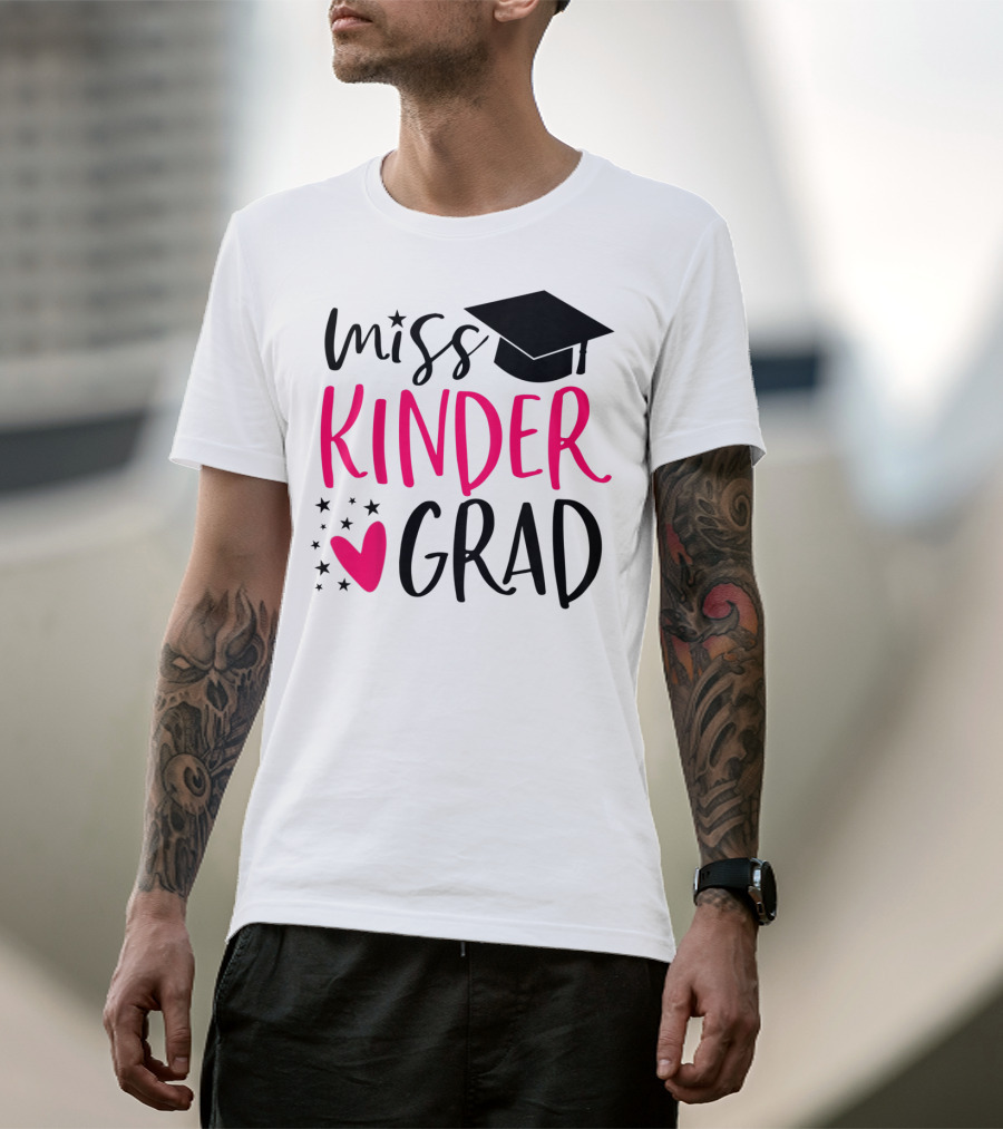 Miss Kinder Grad Kindergarten Graduation Girl T-Shirt