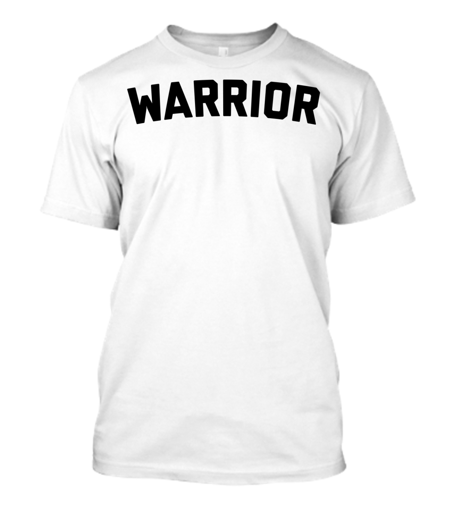 Warrior Black Bold Typography T-Shirt