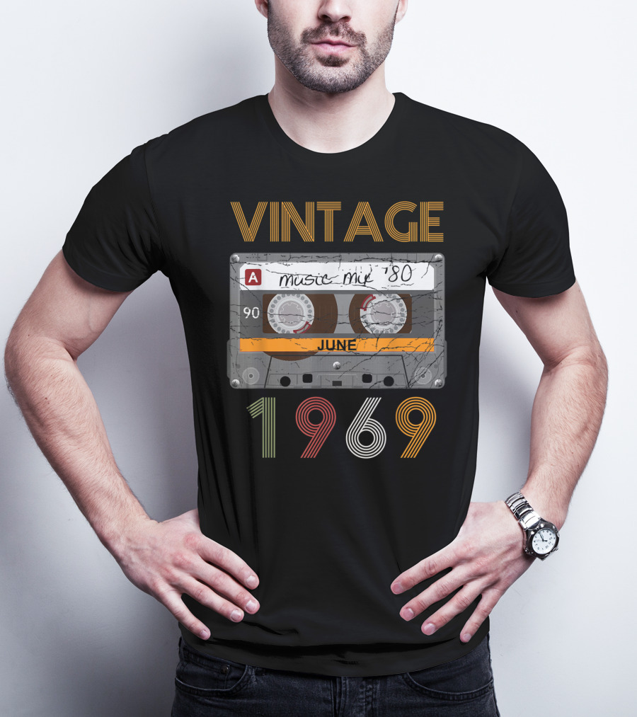 Vintage Music Mix Cassette June 1969 T-Shirt