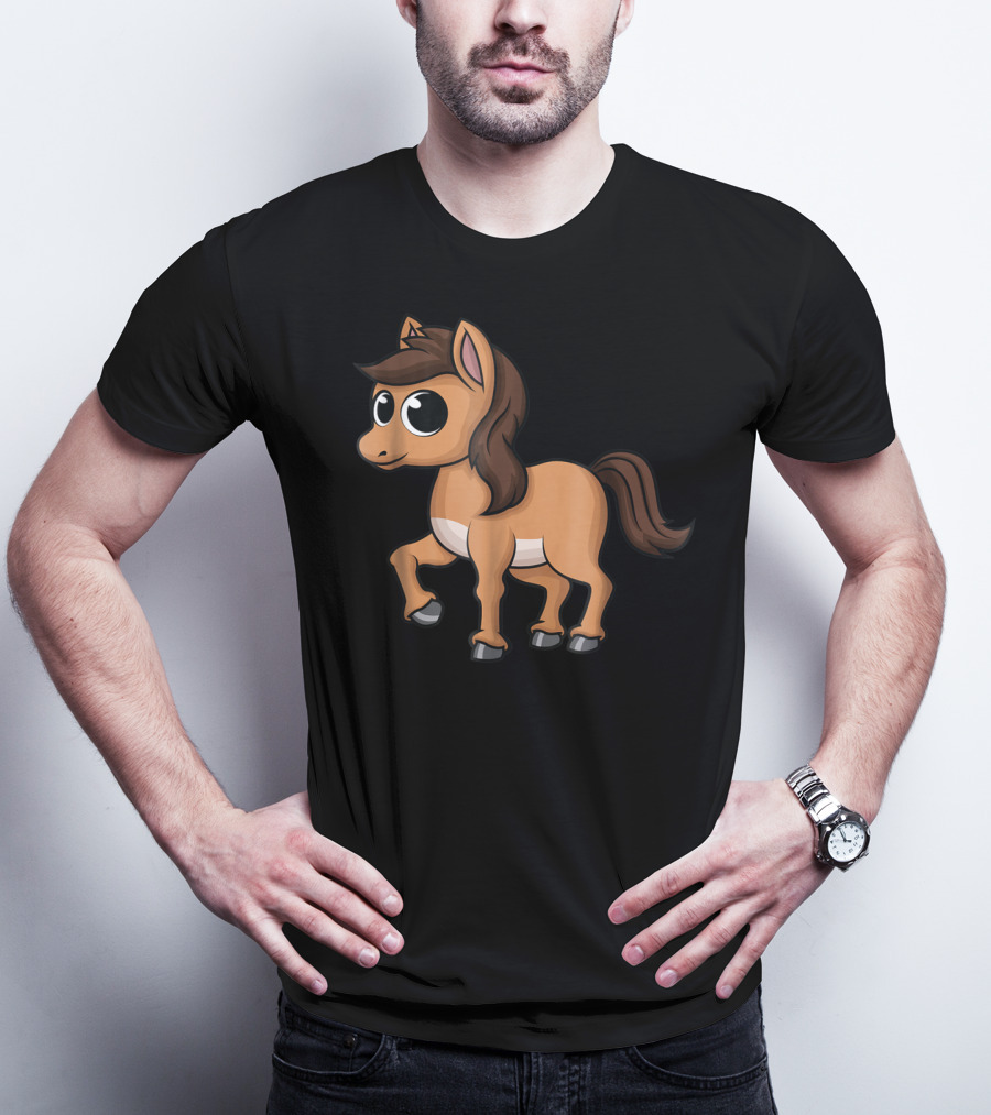 Cute Baby Horse Pony Princess Animal T-Shirt
