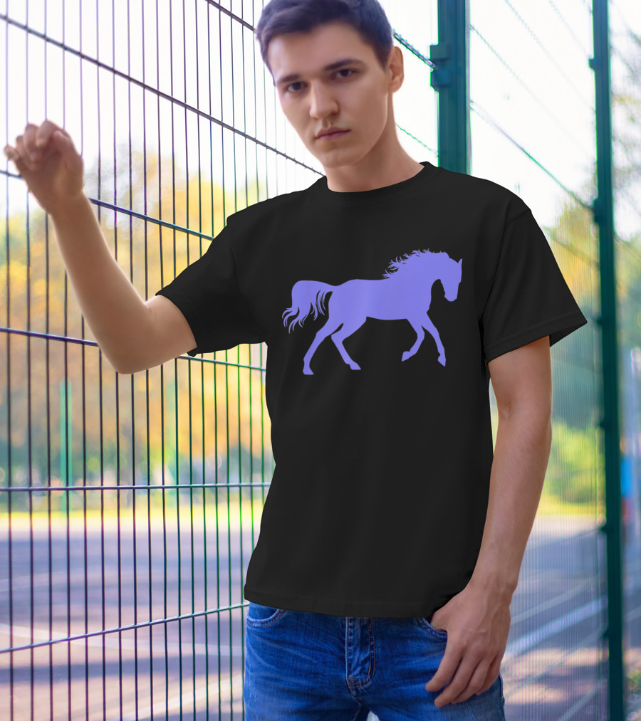 Galloping Horse Silhouette For Pony Loving Girls T-Shirt