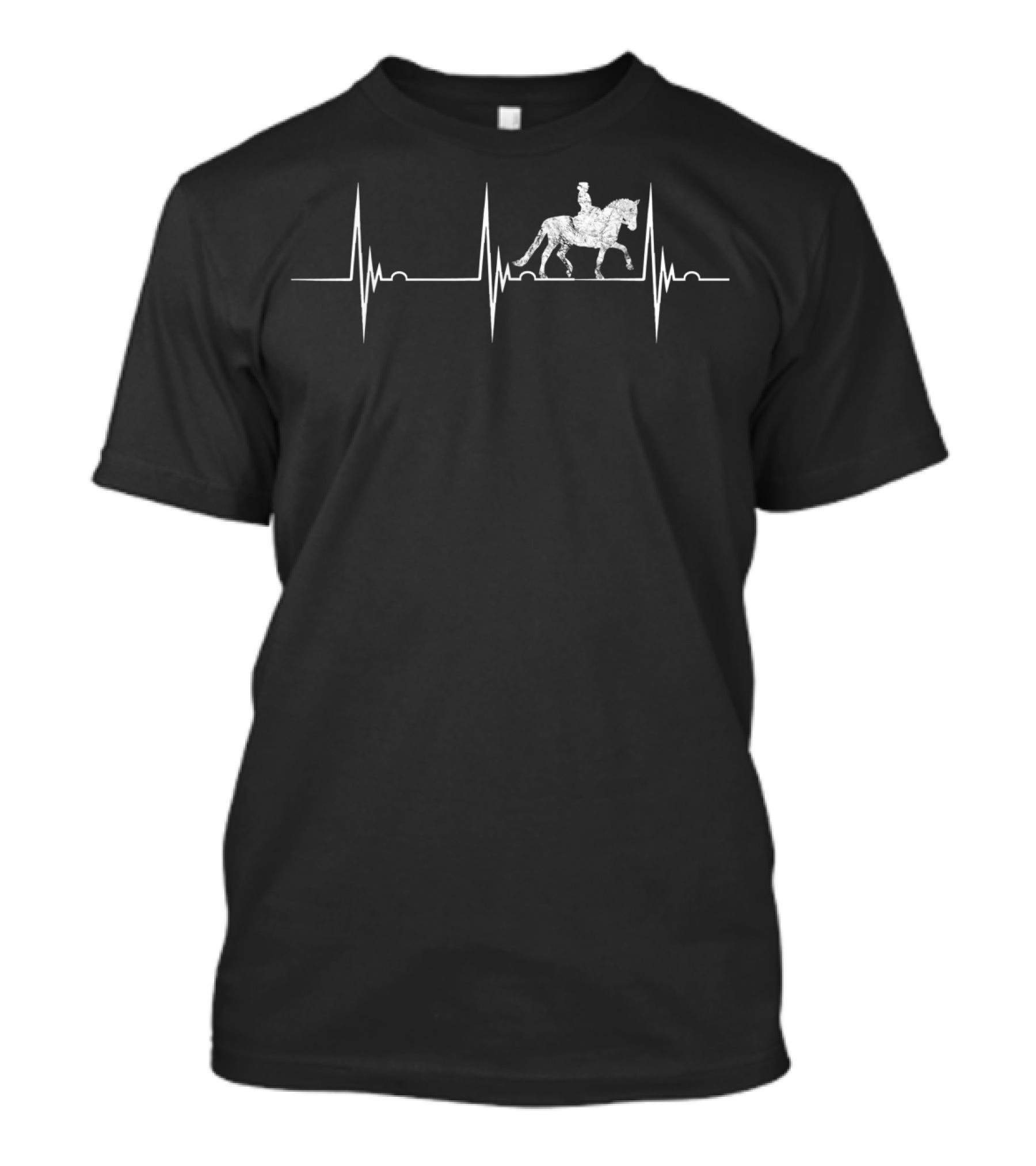Dressage Horseback Riding Heartbeat Rider Equine T-Shirt