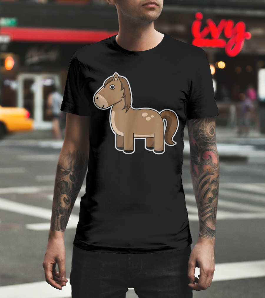 Cute Cartoon Horse Lover T-Shirt