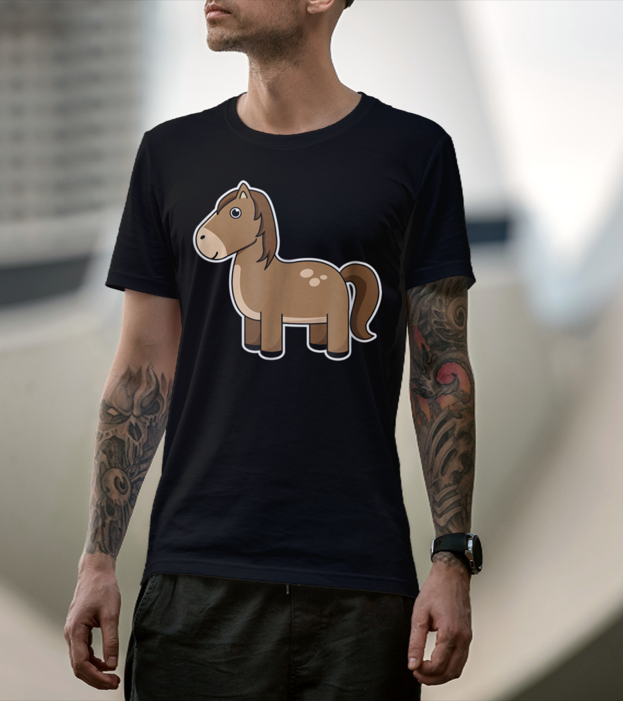 Cute Cartoon Horse Lover T-Shirt