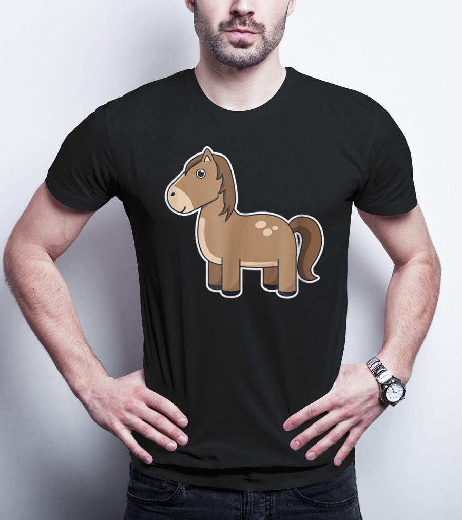 Cute Cartoon Horse Lover T-Shirt