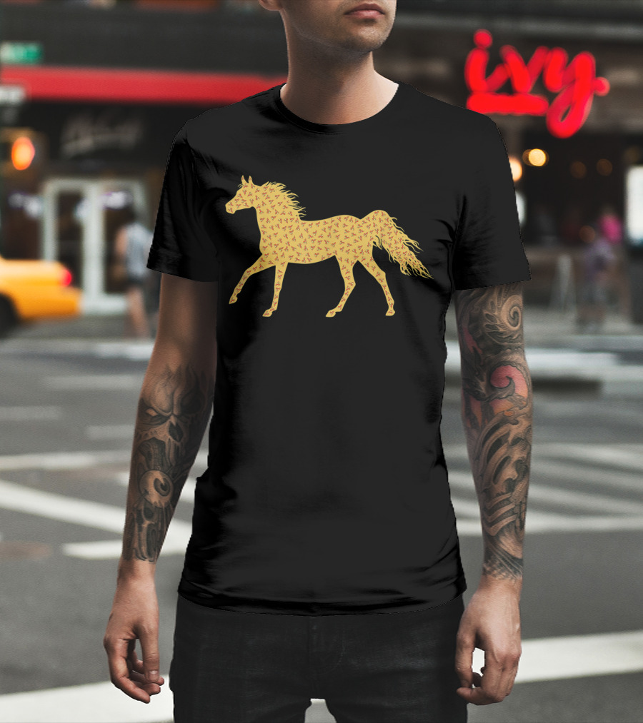 Cute Horse Pepperoni Pizza T-Shirt