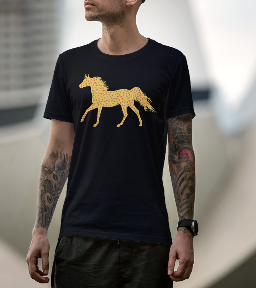Cute Horse Pepperoni Pizza T-Shirt