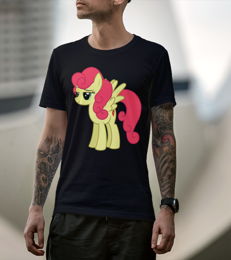 Daisy The Cut Horse Cartoon Style Character With Pink Mane And Wings T-Shirt