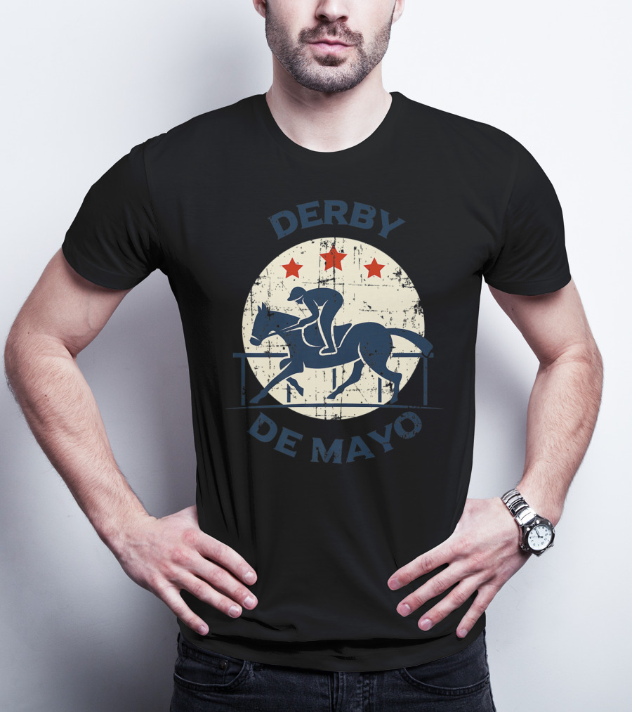 Derby De Mayo Horse Racing Tequila Drinking T-Shirt