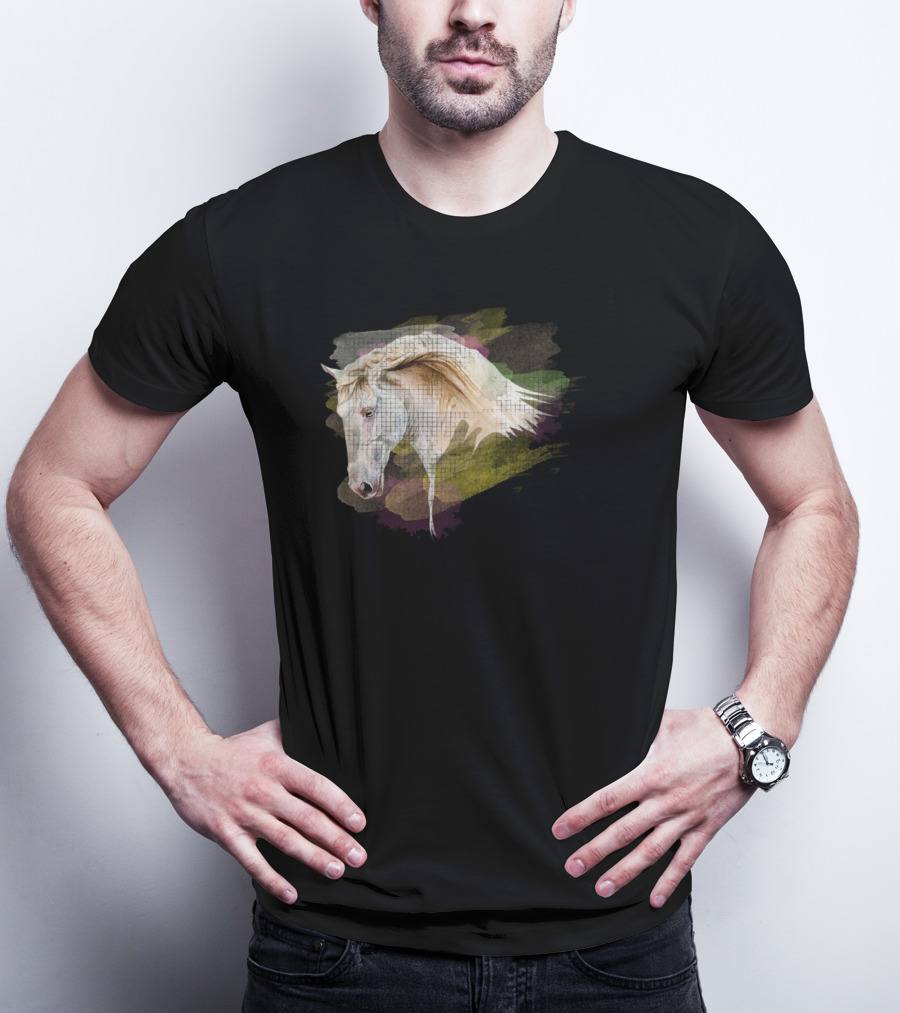 Dream Mysterious Horse Watercolor Head T-Shirt