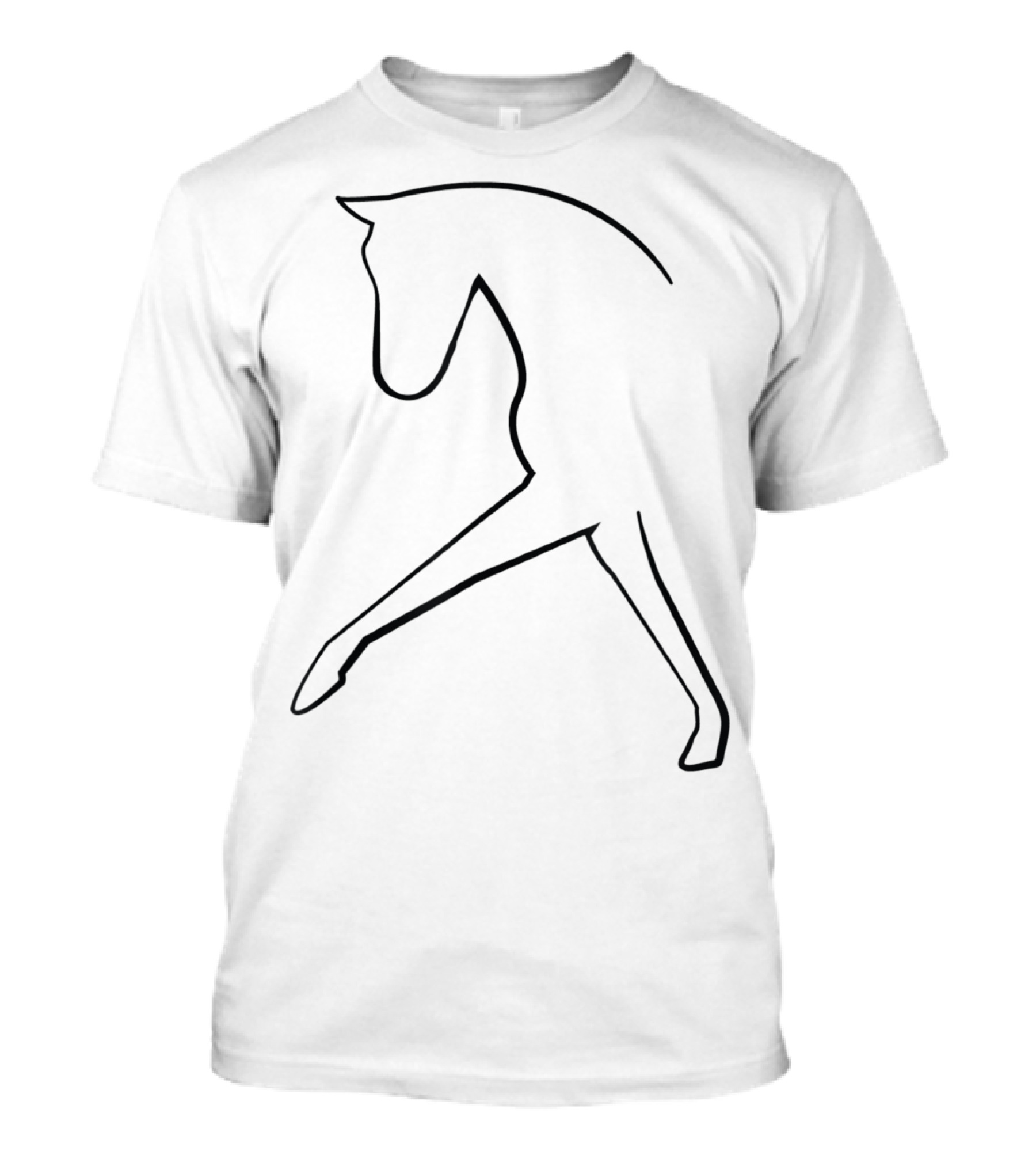 Dressage Illustrated Horse Silhouette In Motion T-Shirt