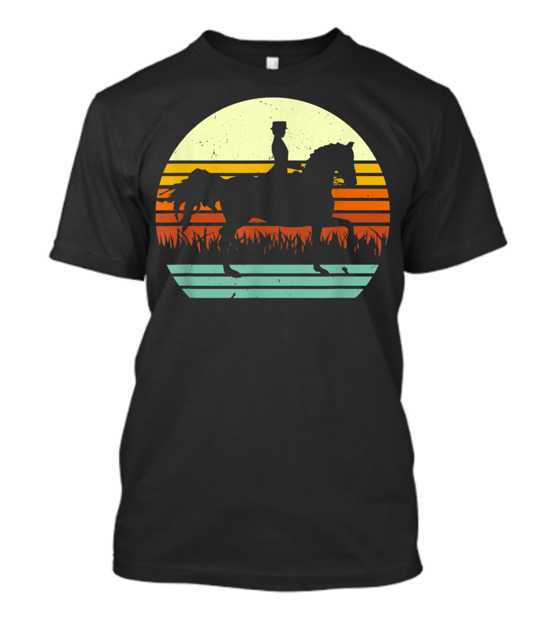 Dressage Rider Style Horse Sunset T-Shirt