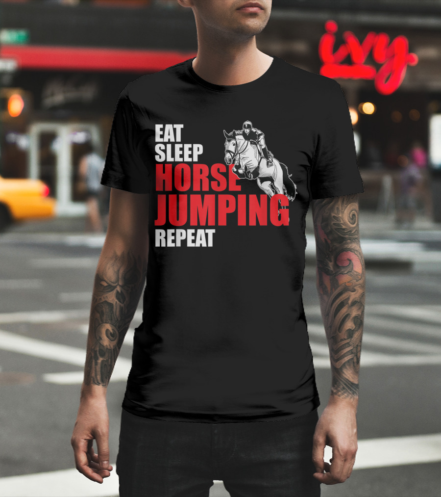 Eat Sleep Horse Jumping Repeat T-Shirt
