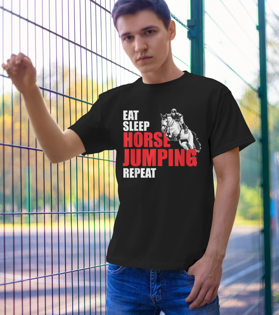 Eat Sleep Horse Jumping Repeat T-Shirt