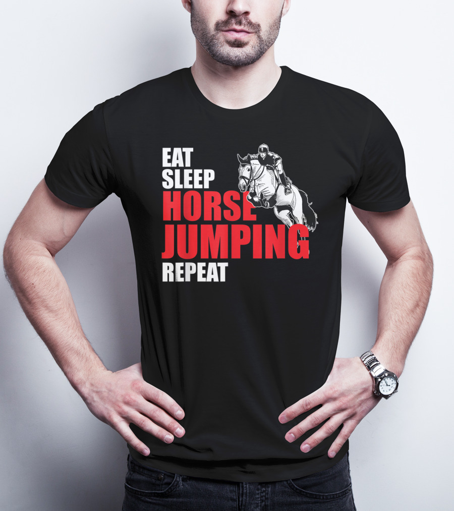 Eat Sleep Horse Jumping Repeat T-Shirt