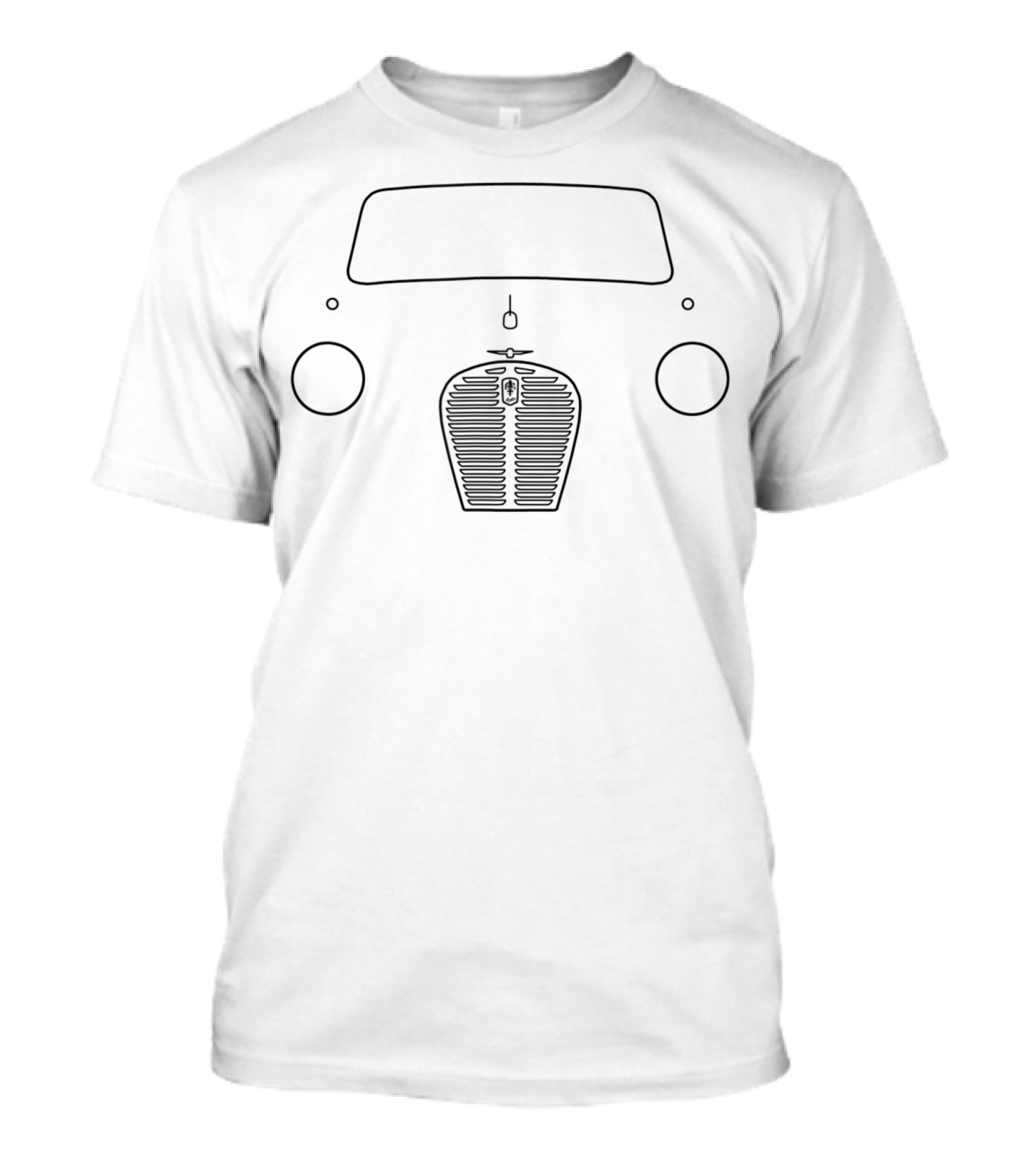 Austin A30 A35 Classic Car Front Outline T-Shirt