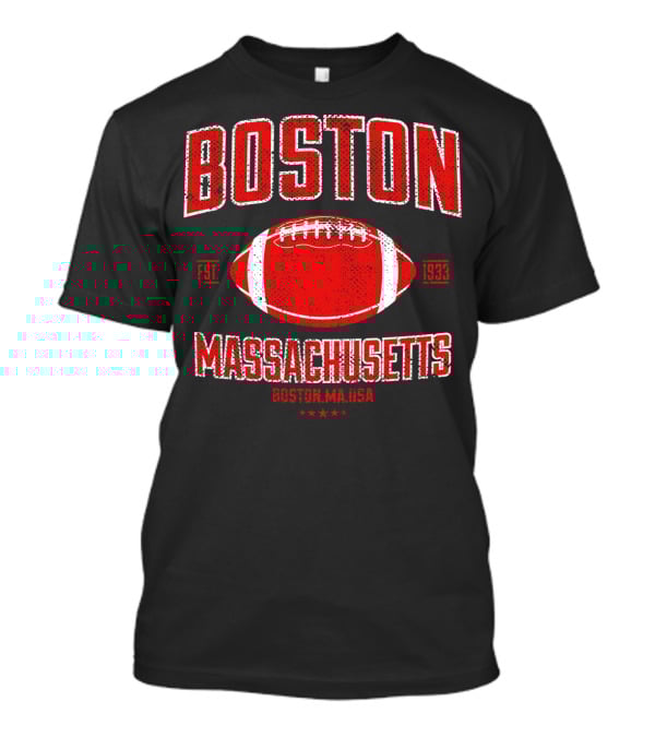 Boston Massachusetts Vintage American Football Est 1933 T-Shirt