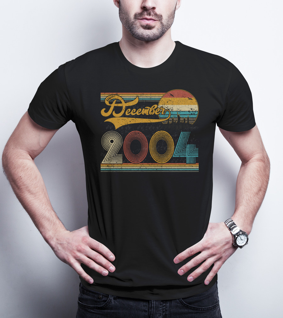 Vintage December 2004 Retro Sunset T-Shirt
