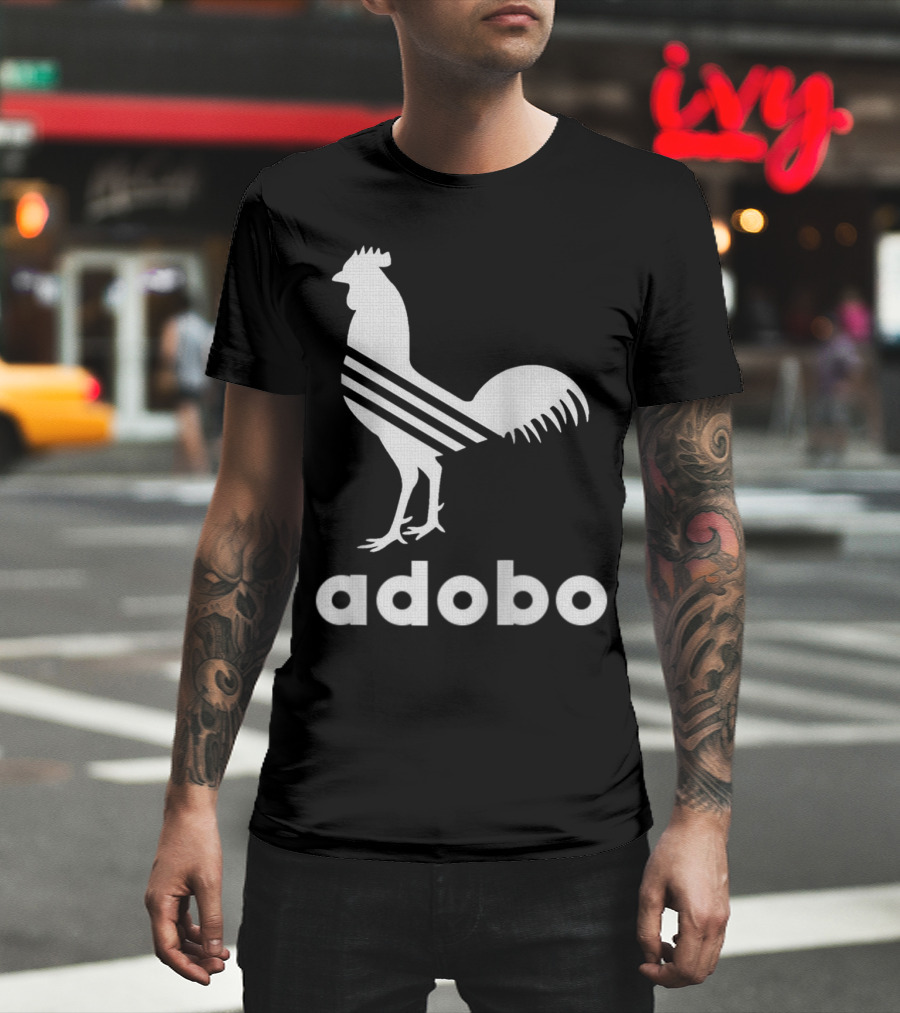Adobo Rooster Logo With Classic And Funny Filipino T-Shirt