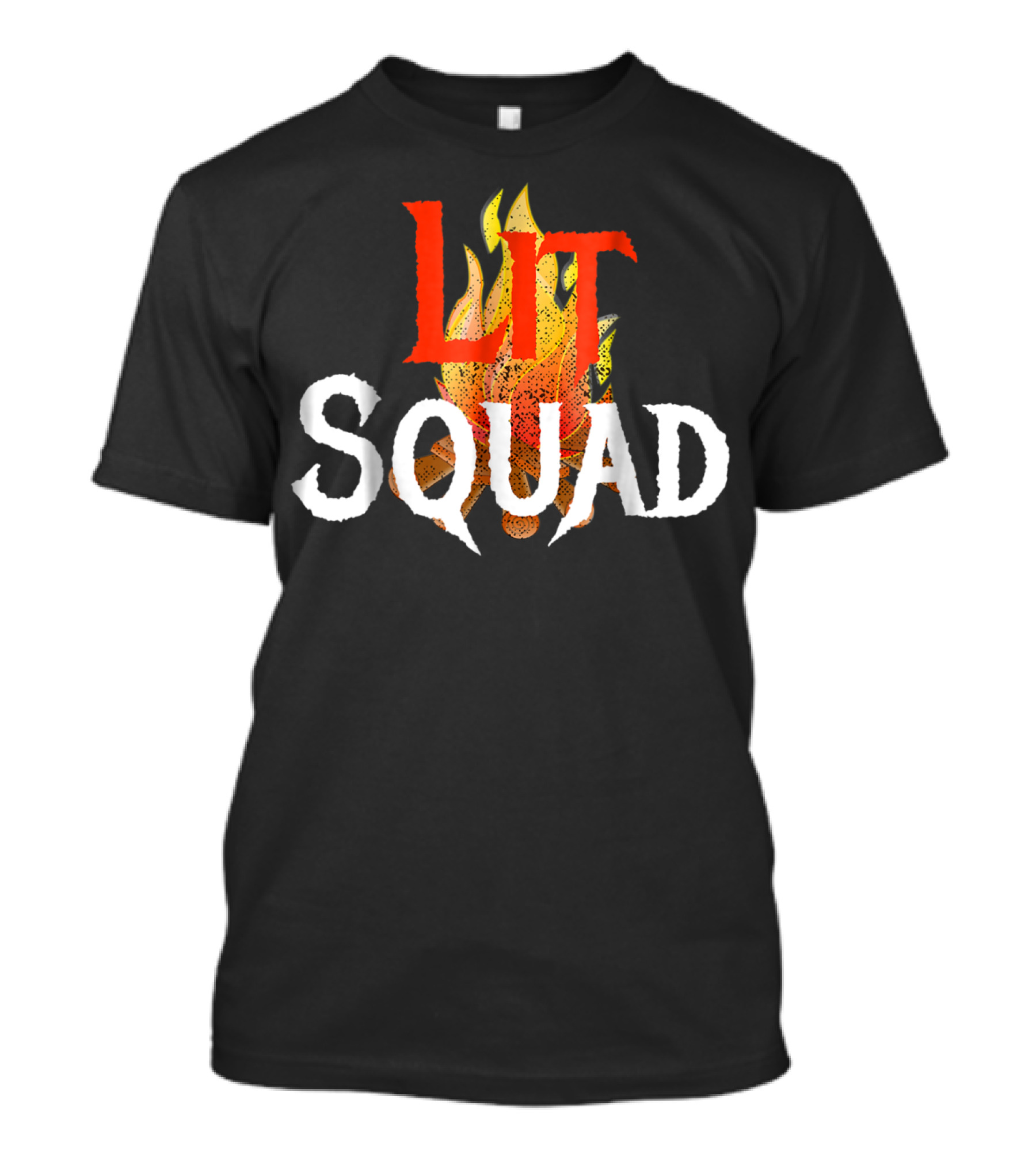 Lit Squad Fire Flames T-Shirt
