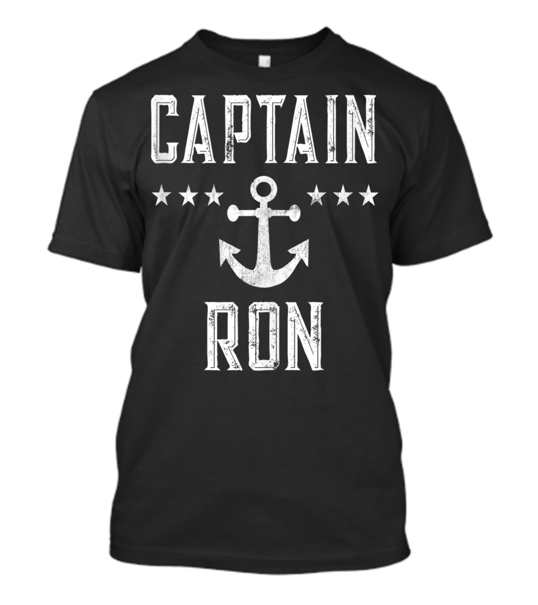 Captain Ron Vintage Anchor Star Design Mens Family Cruise Lake T-Shirt