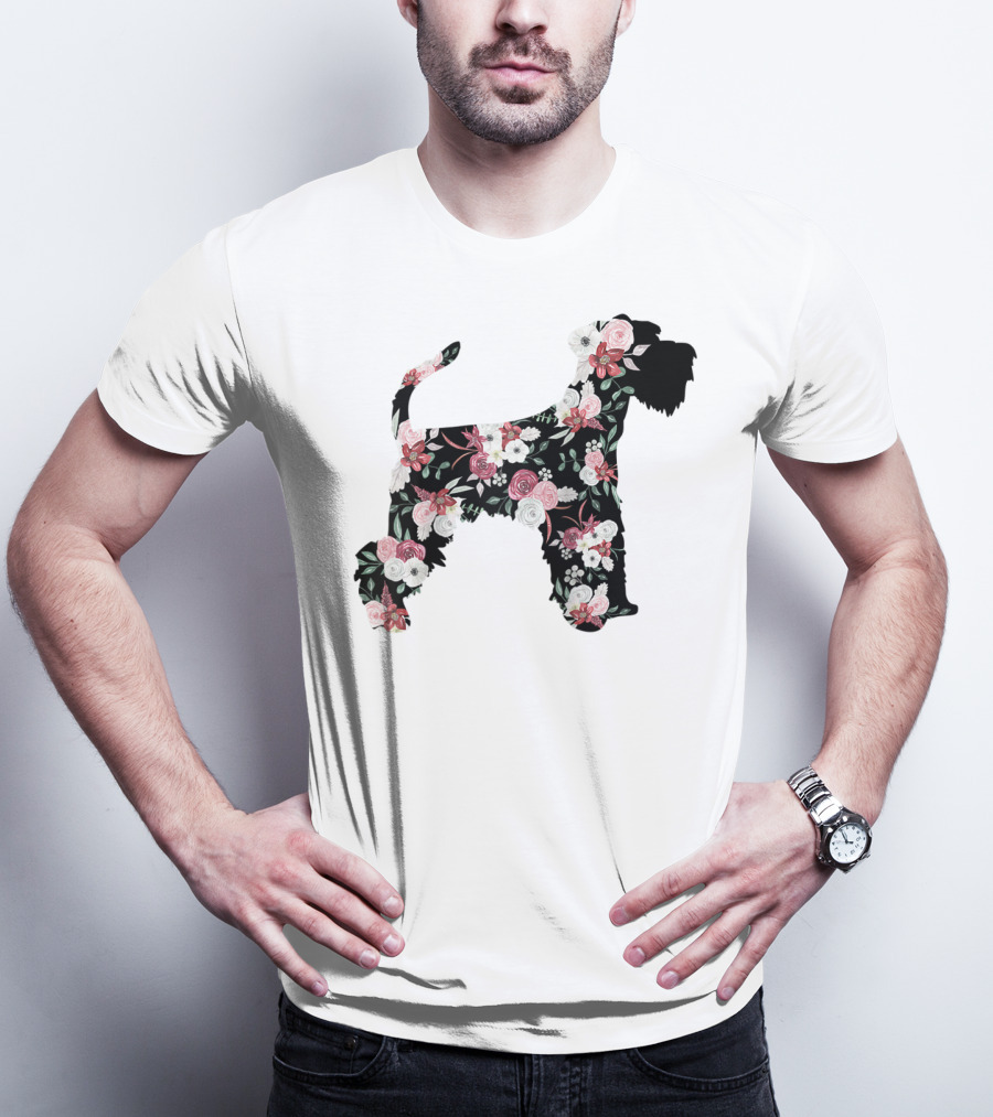 Minischnauzer Floral T-Shirt