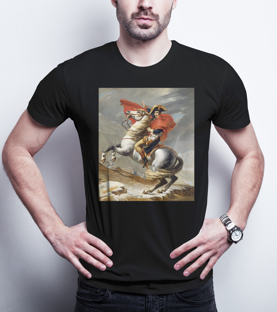 Napoleon Bonaparte Crossing The Alps Iconic Equestrian T-Shirt
